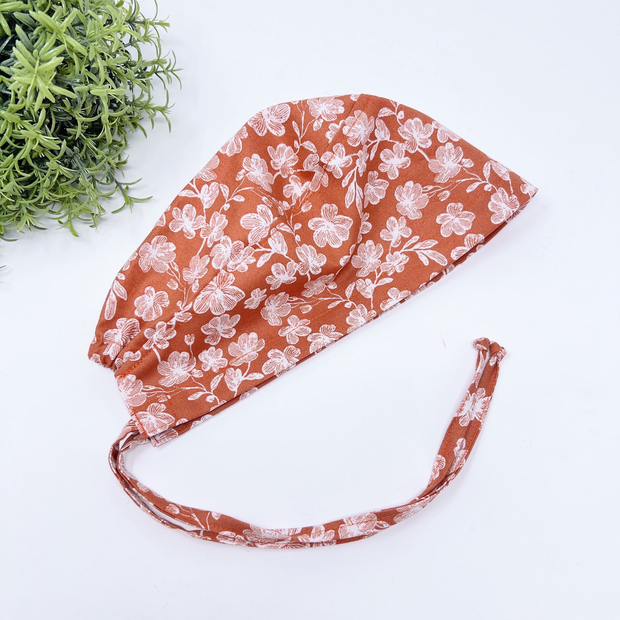 Floral Skull tie-back style surgical scrub cap for men by Paradise Caps ...