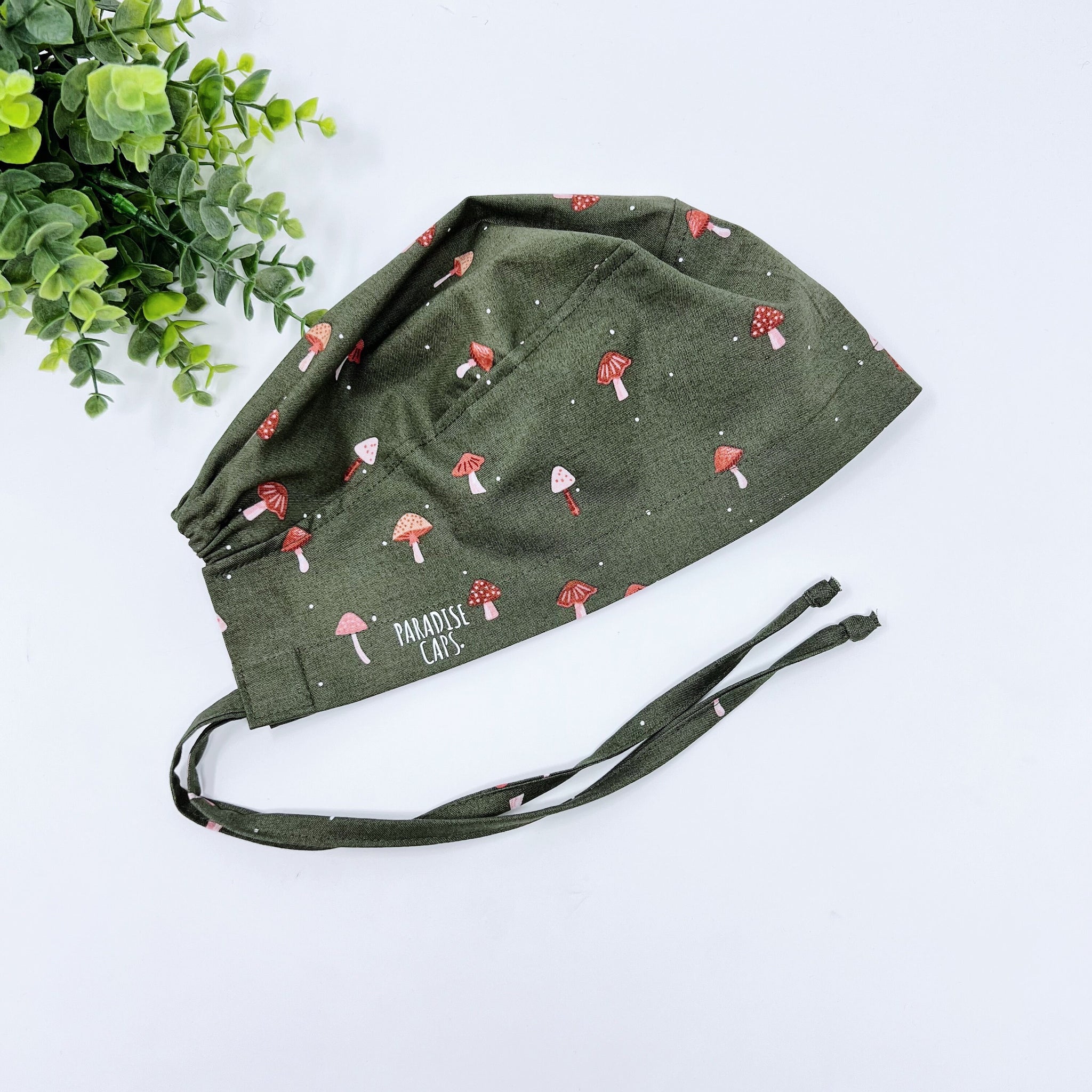 Mushroom Skull tie-back style surgical scrub cap for men by Paradise ...
