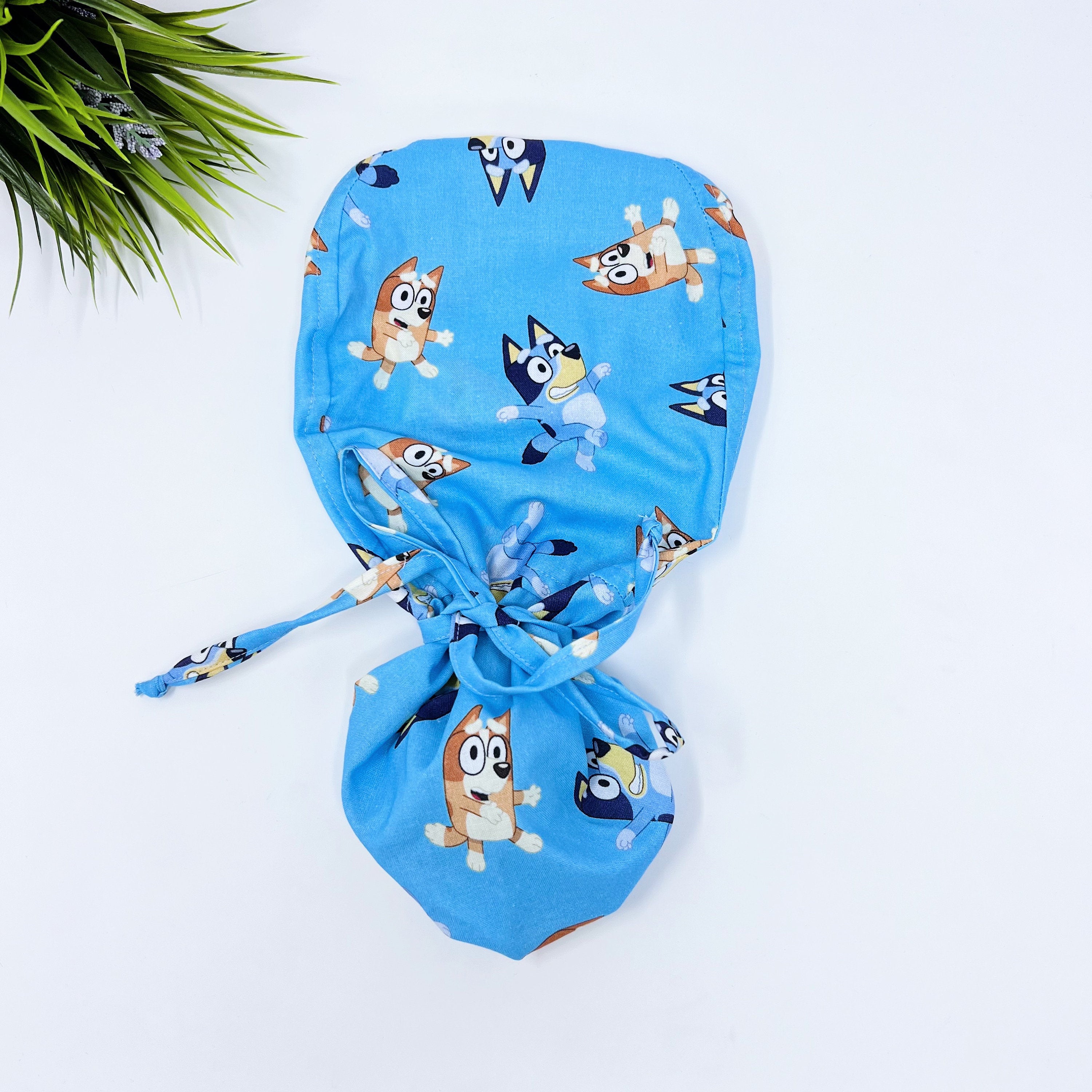 Funny Scrub Caps Bluey Ponytail scrub cap – Paradise Caps